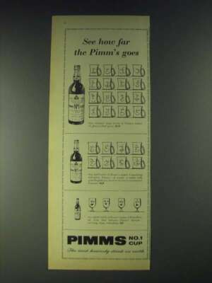 1958 Pimms No. 1 Cup Ad - See how far the Pimm's goes | eBay
