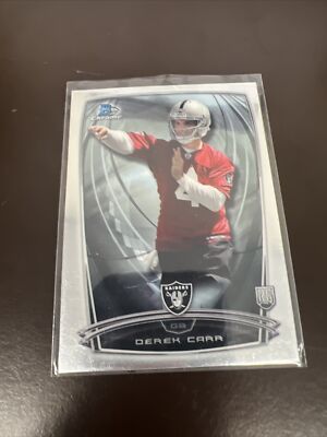DEREK CARR ROOKIE CARD Bowman Chrome 2014 RAIDERS RC Football SAINTS ...