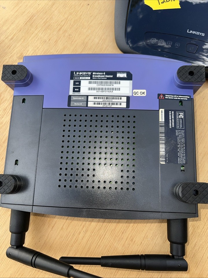 Asst Cisco Linksys WRT120N 110 2.4ghz- 4Port Ethernet Wireless ...
