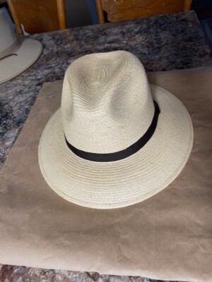 Alamo Natural Straw Iron Weave Cowboy Western Ranch Work Beach Hat Men ...