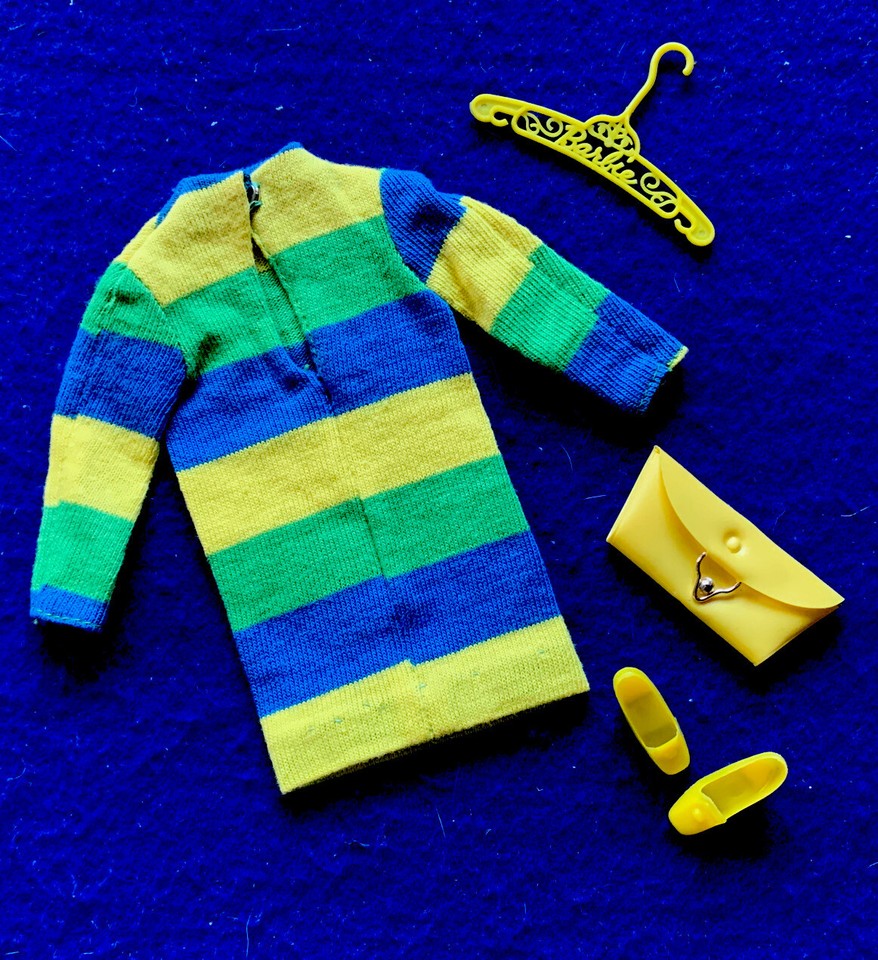 Vintage Mattel Tagged Barbie Mod PAK Outfit Twiggy Fabric SHARP SHIFT ...