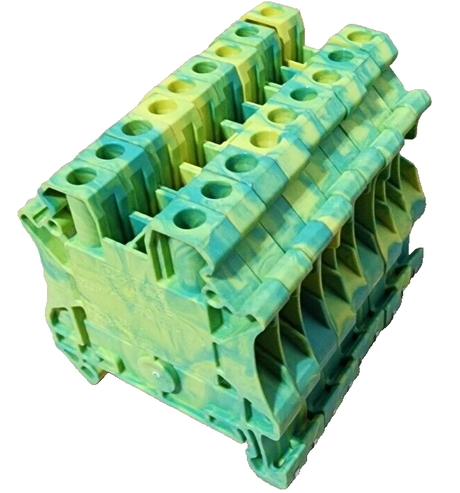 (Lot of 9) PHOENIX UT 4-PE / UT4PE CONTACT 3044128 GROUND TERMINAL ...