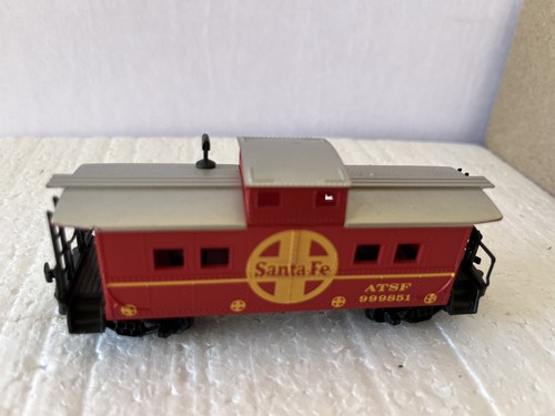 HO RED TOP TYCO MANTUA AT&SF SANTA FE BOX TRAIN CAR 999850 | eBay