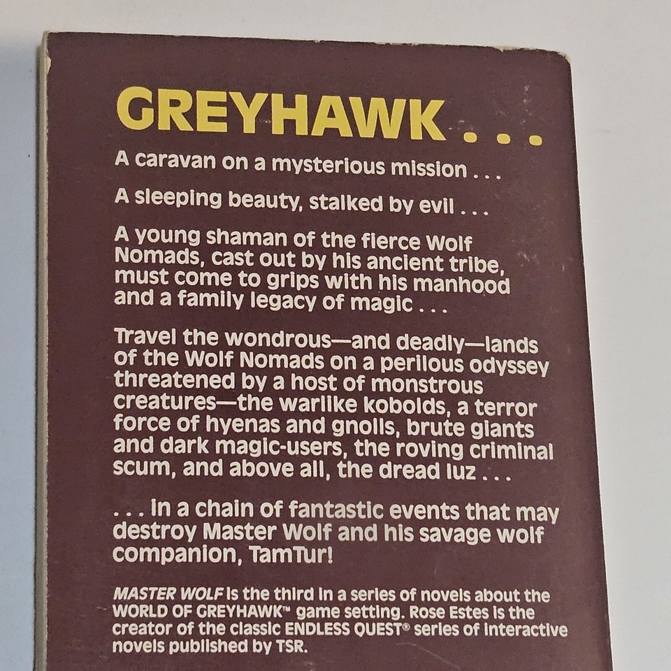 GREYHAWK ADVENTURES Dungeons & Dragons Gary Gygax & Rose Estes Novel ...