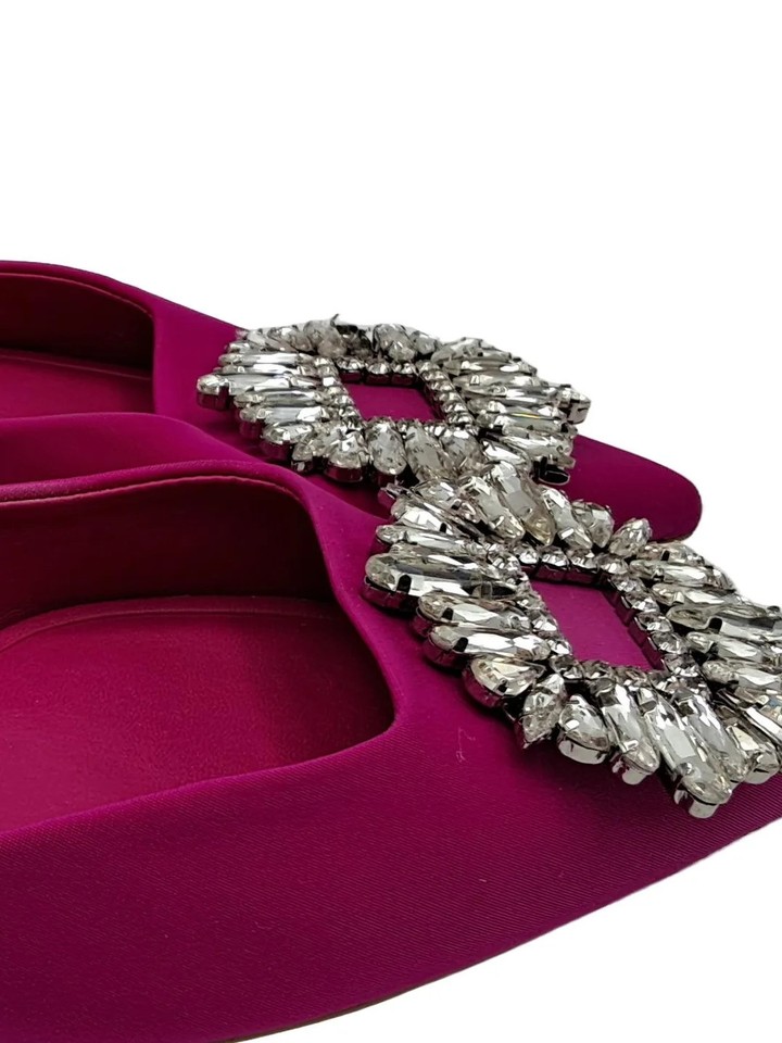 Zara Slingback Femme Rose Strass Talon Chat Élégant (EU 38) | eBay
