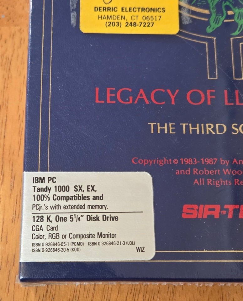 New Sealed Wizardry Legacy Llylgamyn 3rd Scenario PC Big Box Game Sir ...
