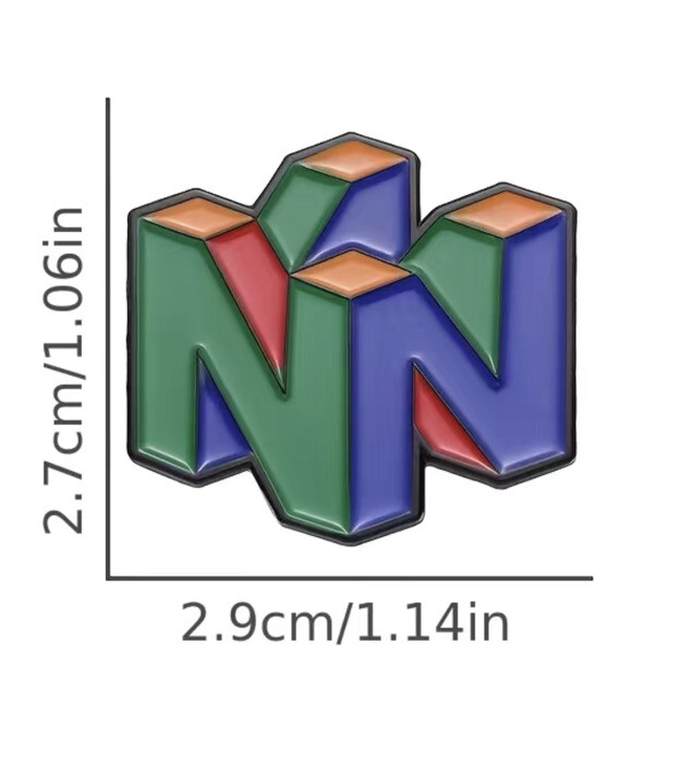 Nintendo 64 enamel pin N64 NES logo 90s Console Video Games Lapel Pin ...