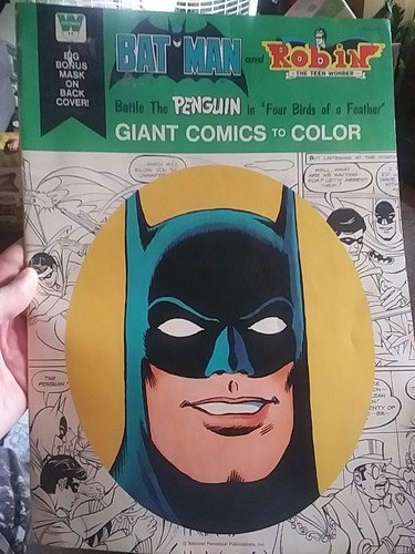 Batman And Robin Giant Comics To Color Book Battle The Penguin 1976 ...