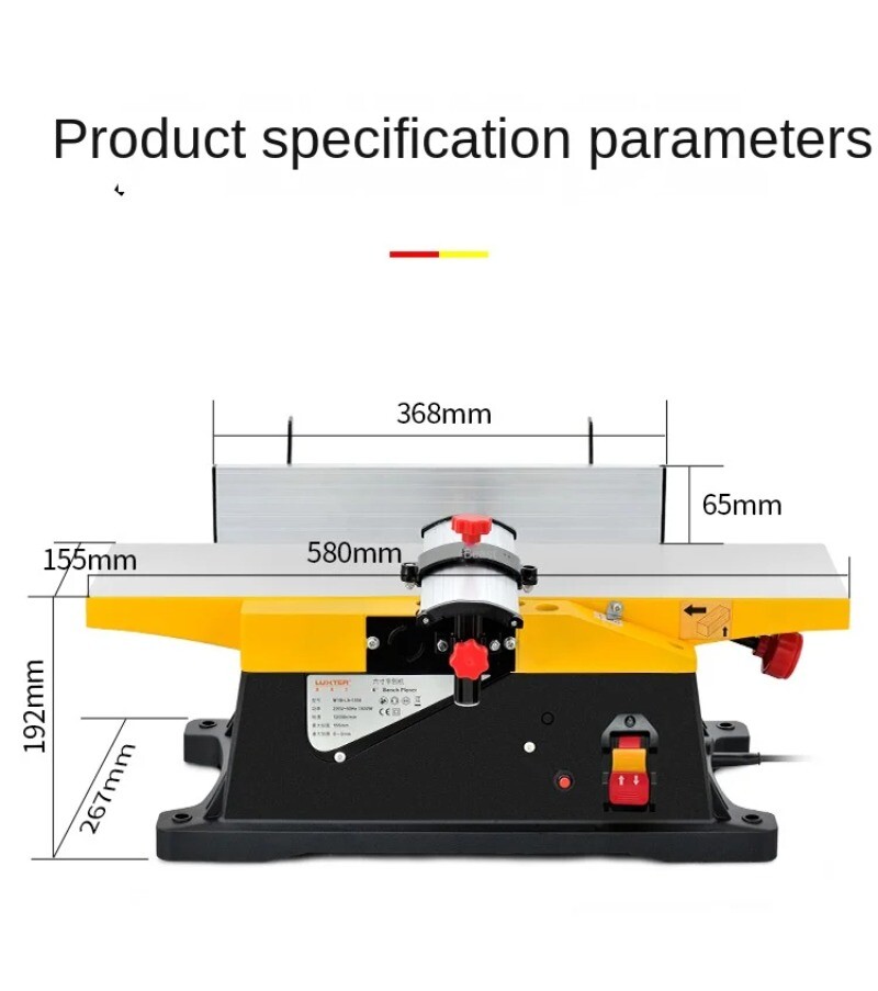 Multifunctional Flat Planer Woodworking Electric Planer Benchtop Power ...