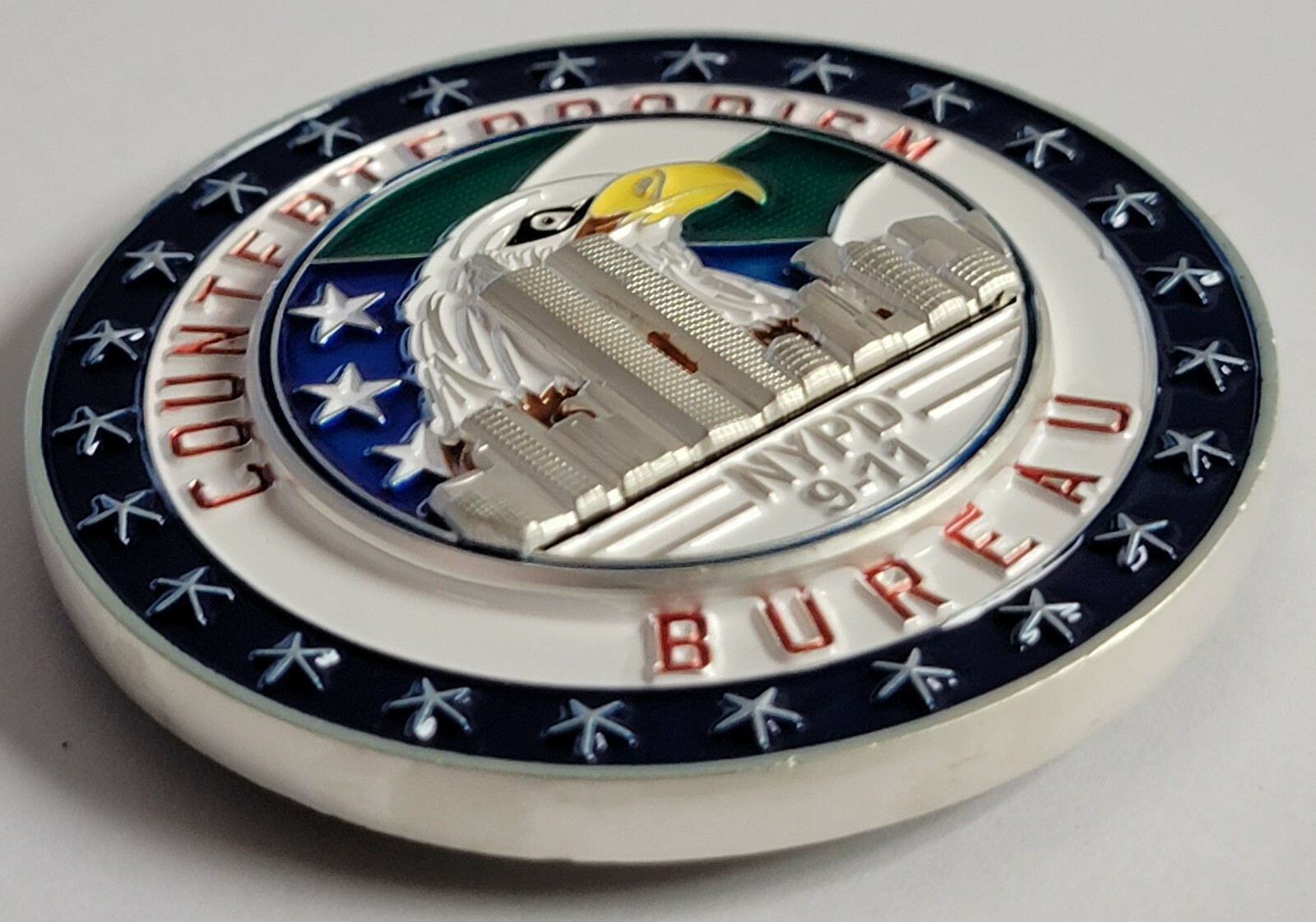 NYPD COUNTERTERRORISM BUREAU WORLD TRADE CENTER COMMAND CHALLENGE COIN ...