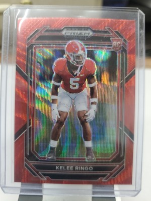 2023 Kelee Ringo Panini Prizm Draft Picks Red Wave Prizm #176 Rookie ...