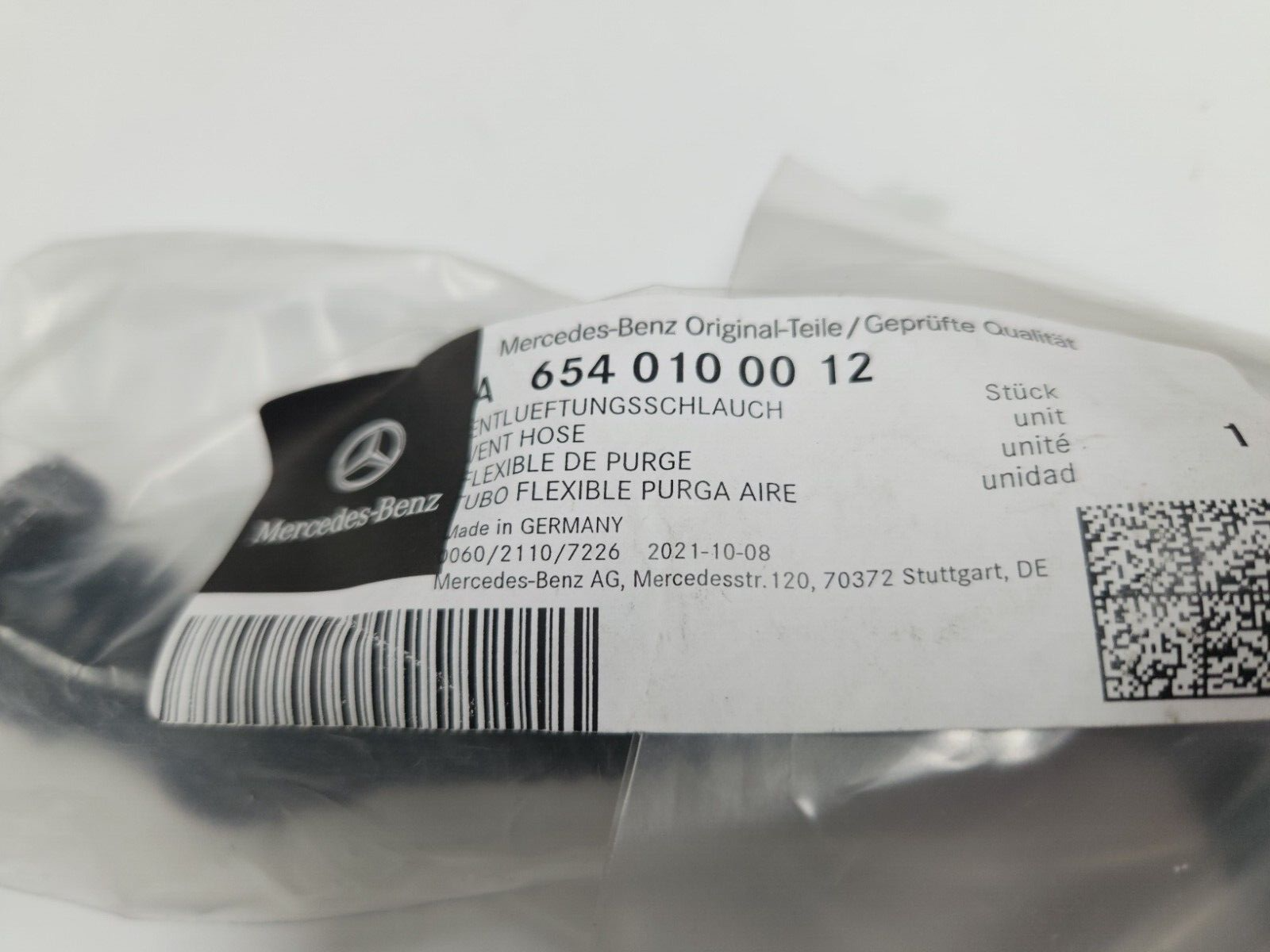 New MERCEDES-BENZ M654 Engine Ventilation Hose A6540100012 | eBay