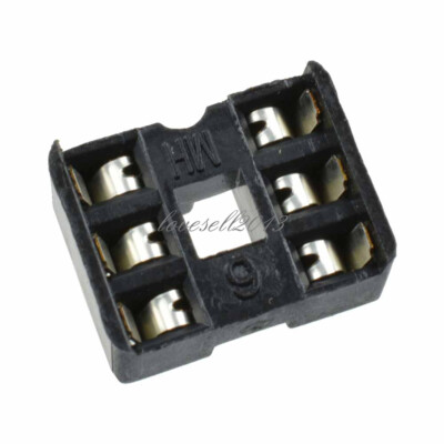 20PCS NEW IC Socket Adaptor PCB Solder Type DIP Socket 6P 6-pin 6Pin ...