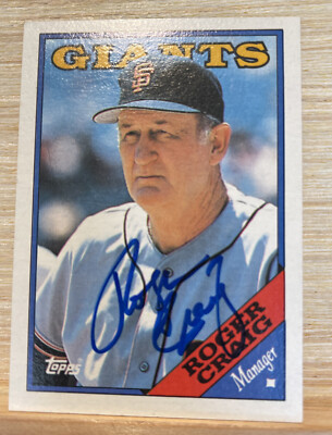 ROGER CRAIG SIGNED AUTO'D 1988 TOPPS CARD #654 SAN FRANCISCO GIANTS ...