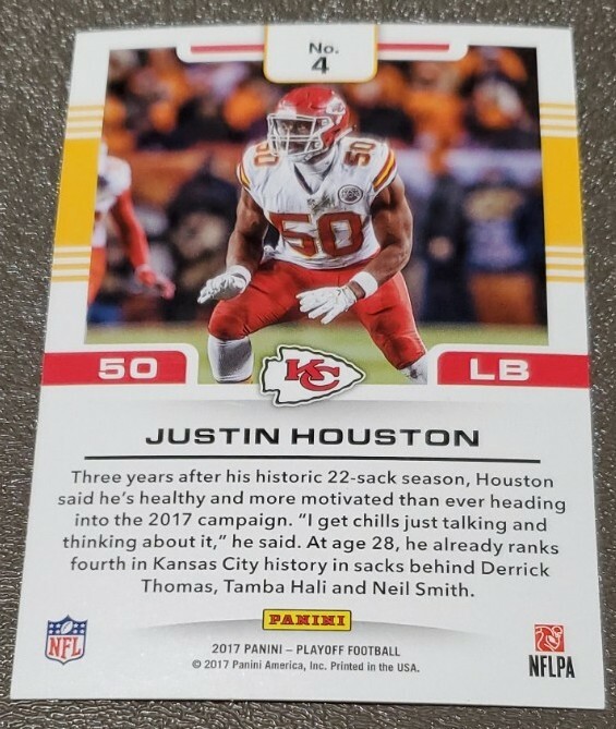 2017 Panini Playoff Gridiron Force Kickoff /199 Justin Houston #4 | eBay