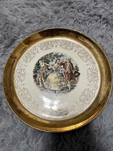 Plate Sabin Gold Crest George and Martha Washington 10in trimmed in 22 ...