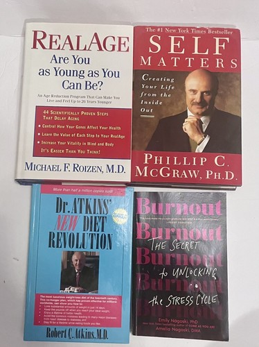 Lot of 4 Self Help Books (3 Hardcover, 1 Paperback) See Description For ...