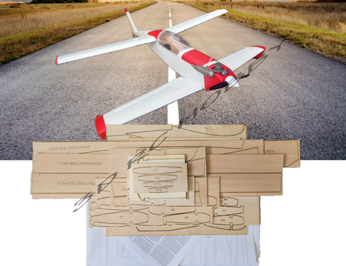 QAC Rutan Quickie 55" Wingspan RC Airplane Laser Cut Balsa & Ply Short ...