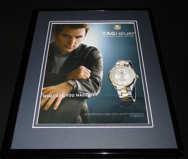 Jeff Gordon 2006 Tag Heuer Watches 11x14 Framed ORIGINAL Advertisement ...