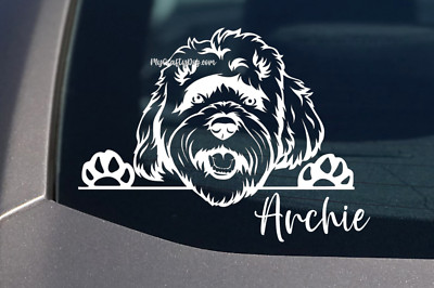 Peeking Cavoodle Sticker Dog Vinyl Decal Car Laptop Gift Cavoodle Mum ...