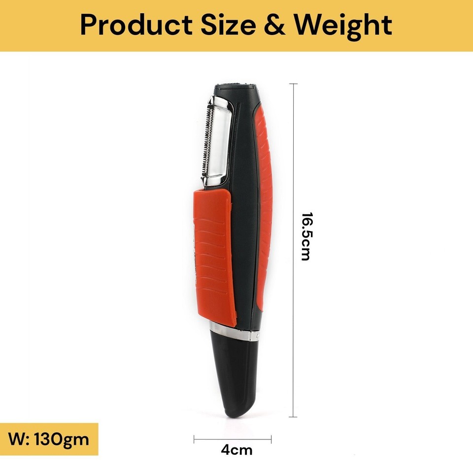 Hair Trimmer Groomer Nose Ear Eyebrows Neck Hair Razor with light micro ...