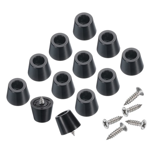 24pcs Rubber Feet Bumpers Buffer with Screws (Black, 0.4"H x 0.6"D ...