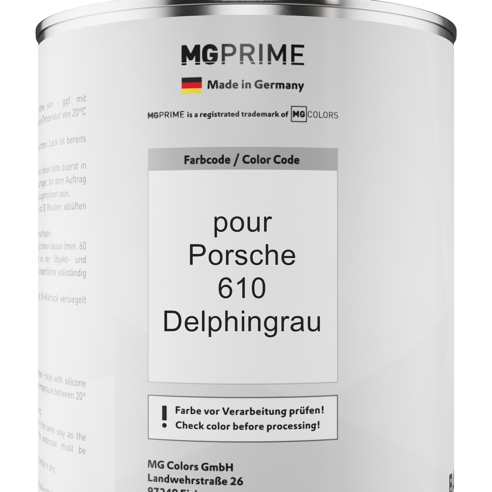 Peinture Voiture pot prêt pour la pulvérisationpour Porsche 610 ...