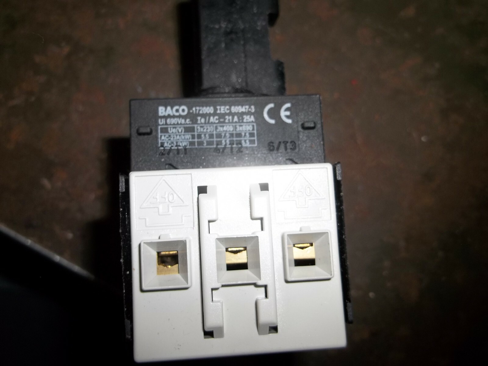 BACO 3 POLE ROTARY LOAD DISCONNECT SWITCH 172000 590 VAC 25A (T4) | eBay