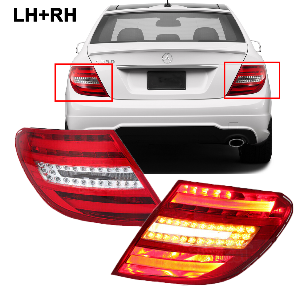 Pair LED Tail Lights Lamps For 2011-14 Mercedes-Benz W204 C250 C300 ...