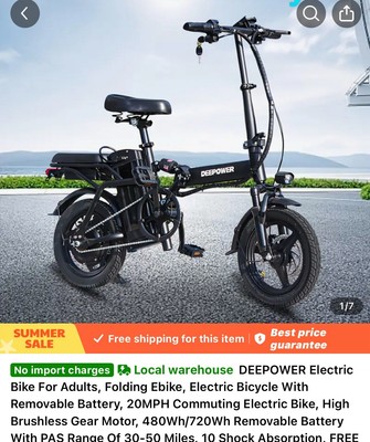 e bikes 48 V 20 Mph Ship USA Only Certified UL 2849 Standards | eBay