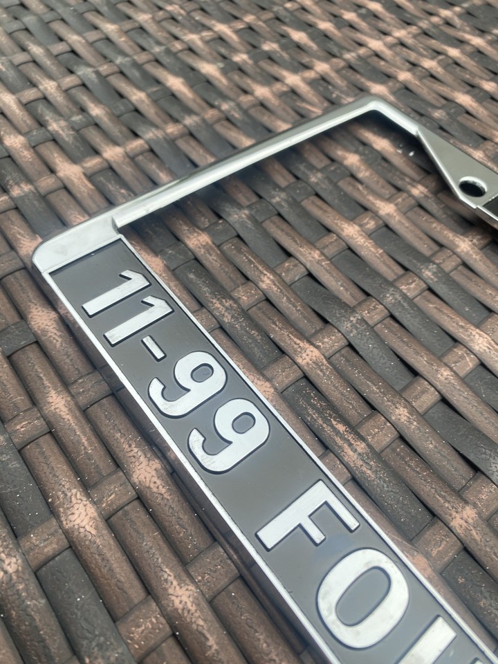 Metal CHP 11-99 FOUNDATION LICENSE PLATE FRAME BMW Porsche Ferrari ...