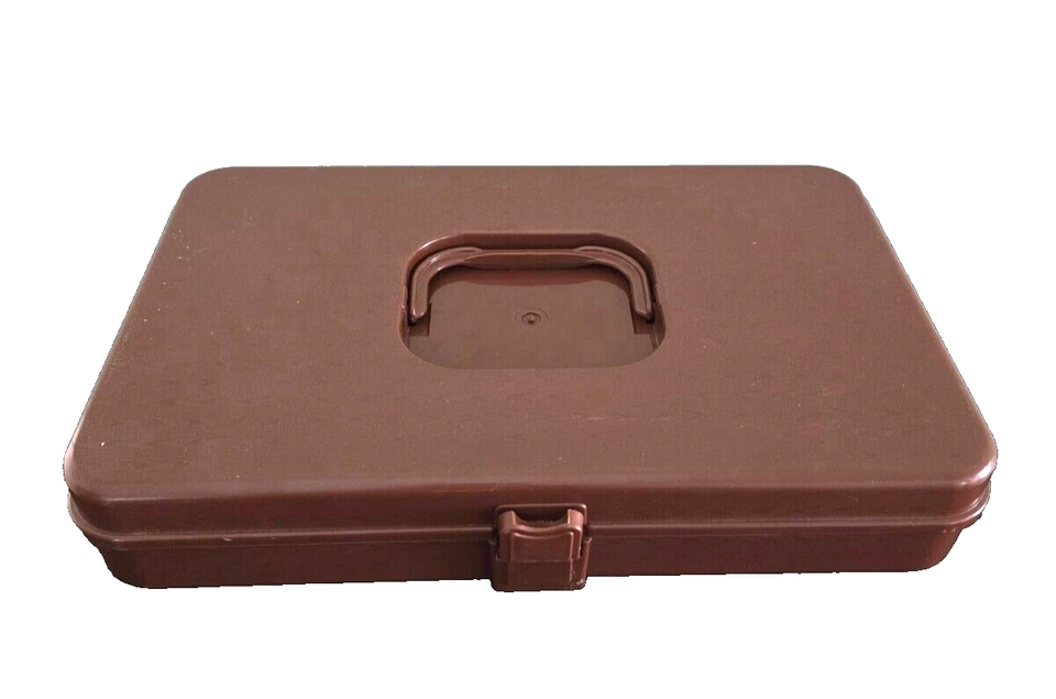 Wilson Brown Plastic Sewing / Thread Holder Box Tray USA | eBay