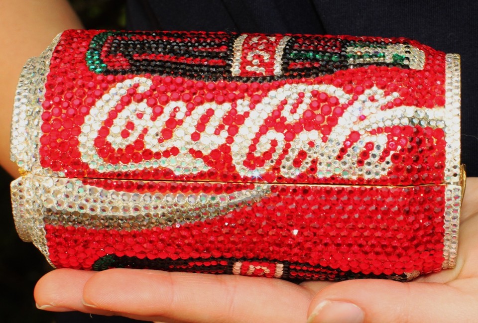 Kathrine Baumann COKE COCA COLA swarovski CRYSTAL CLUTCH & JUDITH ...