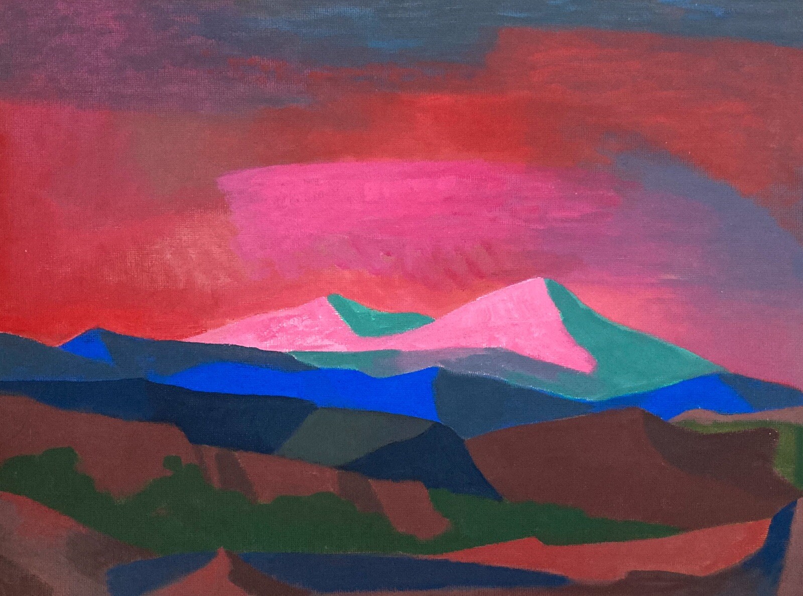 Modern Abstract Desert Contemporary oil painting landscape Art Santa Fe ...