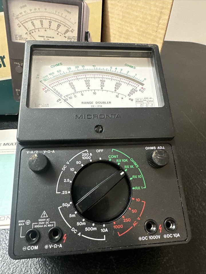 Micronta Multitester Multimeter 43 Range Volts Amps Doubler 22-214 W ...