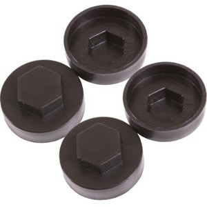 BLACK HEX SCREW HEAD COVER CAPS Protect Roofing Bolts CHOOSE Amount 25 ...