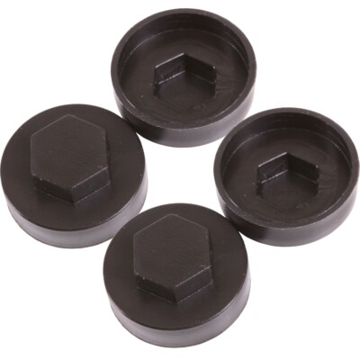BLACK HEX SCREW HEAD COVER CAPS Protect Roofing Bolts CHOOSE Amount 25 ...