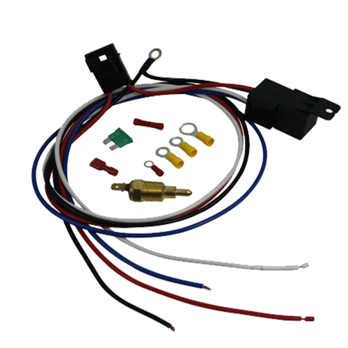 16"ELECTRIC RADIATOR FAN HIGH 3000 CFM THERMOSTAT WIRING SWITCH RELAY ...