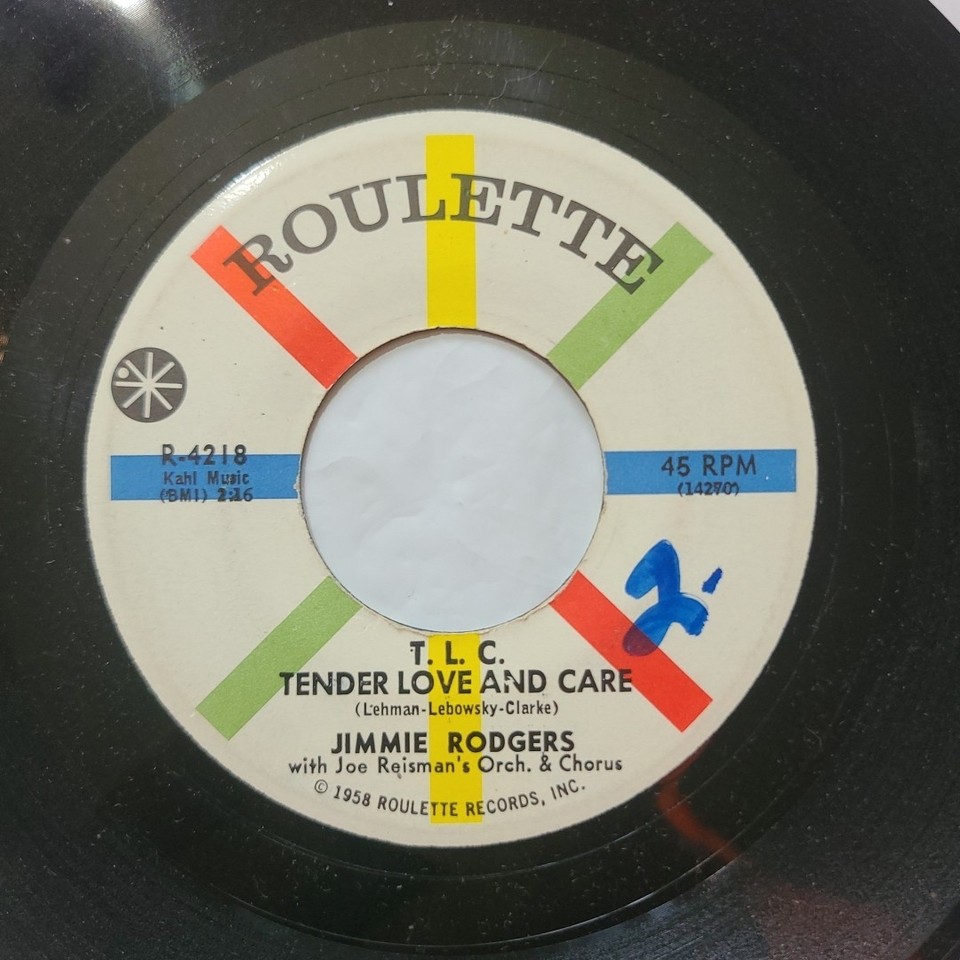 Jimmie Rodgers ~ TLC/ Waltzing Matilda ~ Roulette 45 RPM Record | eBay
