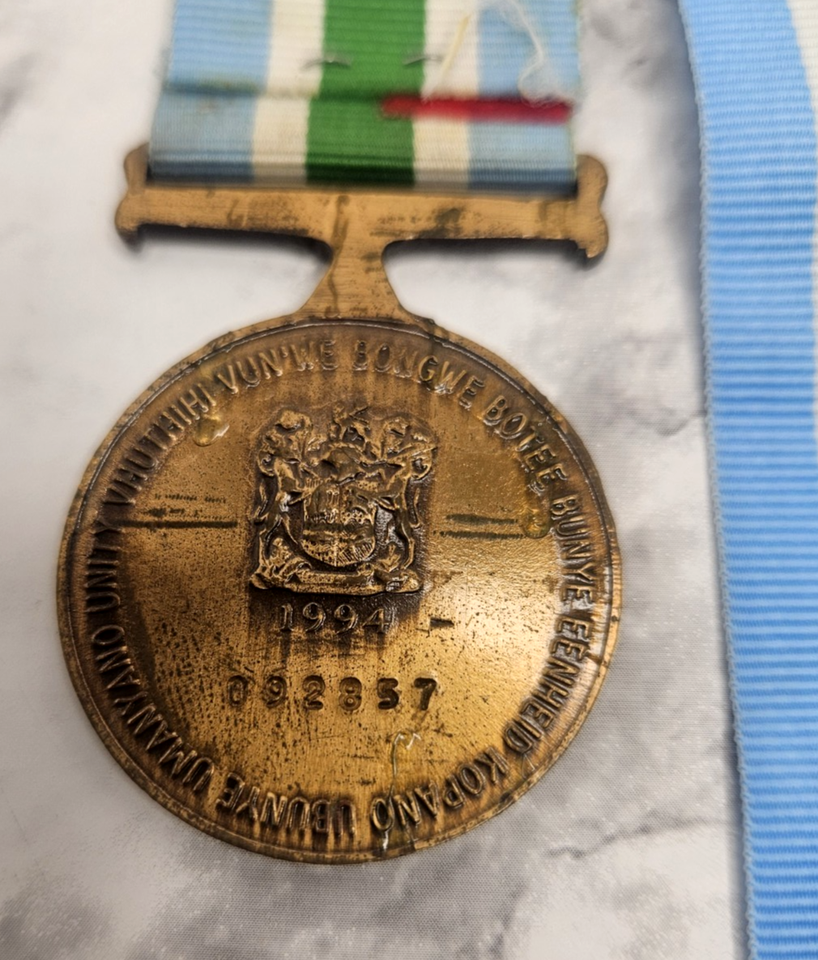 South African national Defence Force SANDF Unitas Medal. Full Size ...