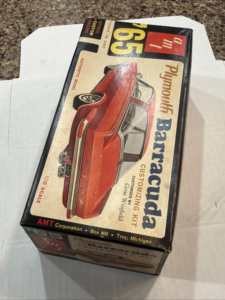 AMT 1965 PLYMOUTH BARRACUDA ORIGINAL BOX & INSTRUCTION! CIRCA 1965 ...