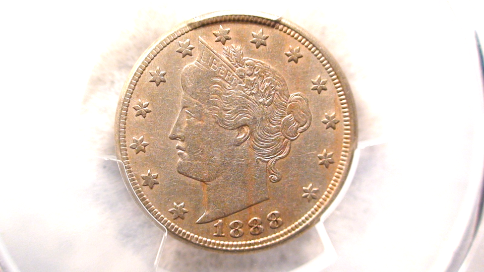 1888 PCGS EXTRA FINE LIBERTY "V" NICKEL CIRCULATED 5C COIN BUY IT NOW ...