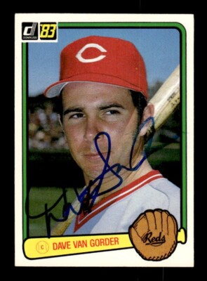 DAVE VAN GORDER SIGNED 1983 DONRUSS #188 CINCINNATI REDS ON-CARD AUTO ...