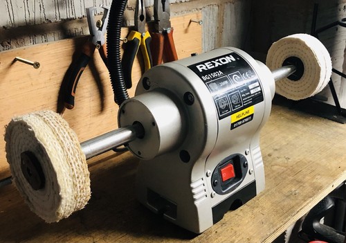 Metal Bench Polisher Heavy Duty Bench Buffer Buffing Aluminium Chrome ...