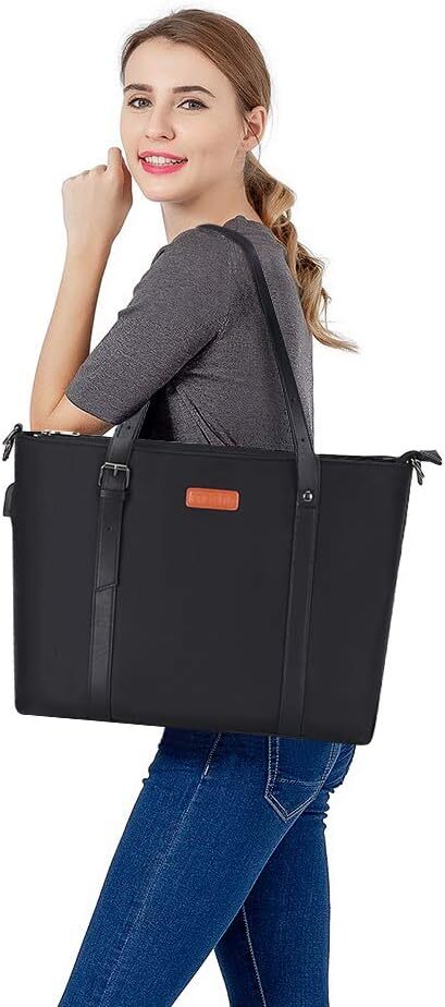 17-17.3 inch USB Port Laptop Tote Bag Large Woman Notebook Carrying ...