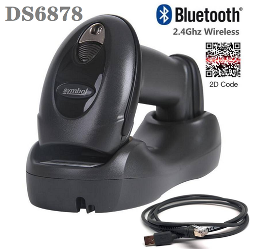 Symbol DS6878-SR20007WR Wireless Bluetooth USB Handheld Barcode Scanner ...