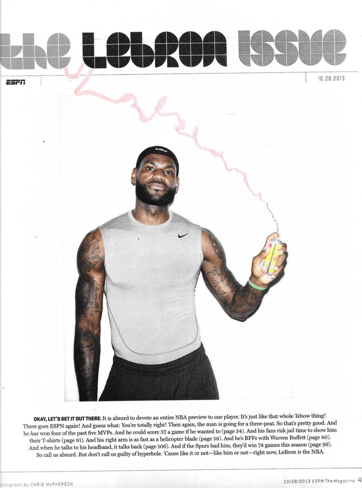 ESPN Magazine LeBron James NBA Preview Issue Predictions and ...