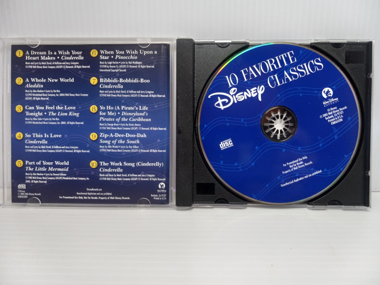10 Favorite Disney Classics (CD, 2005) Various Artists Limited Edition ...