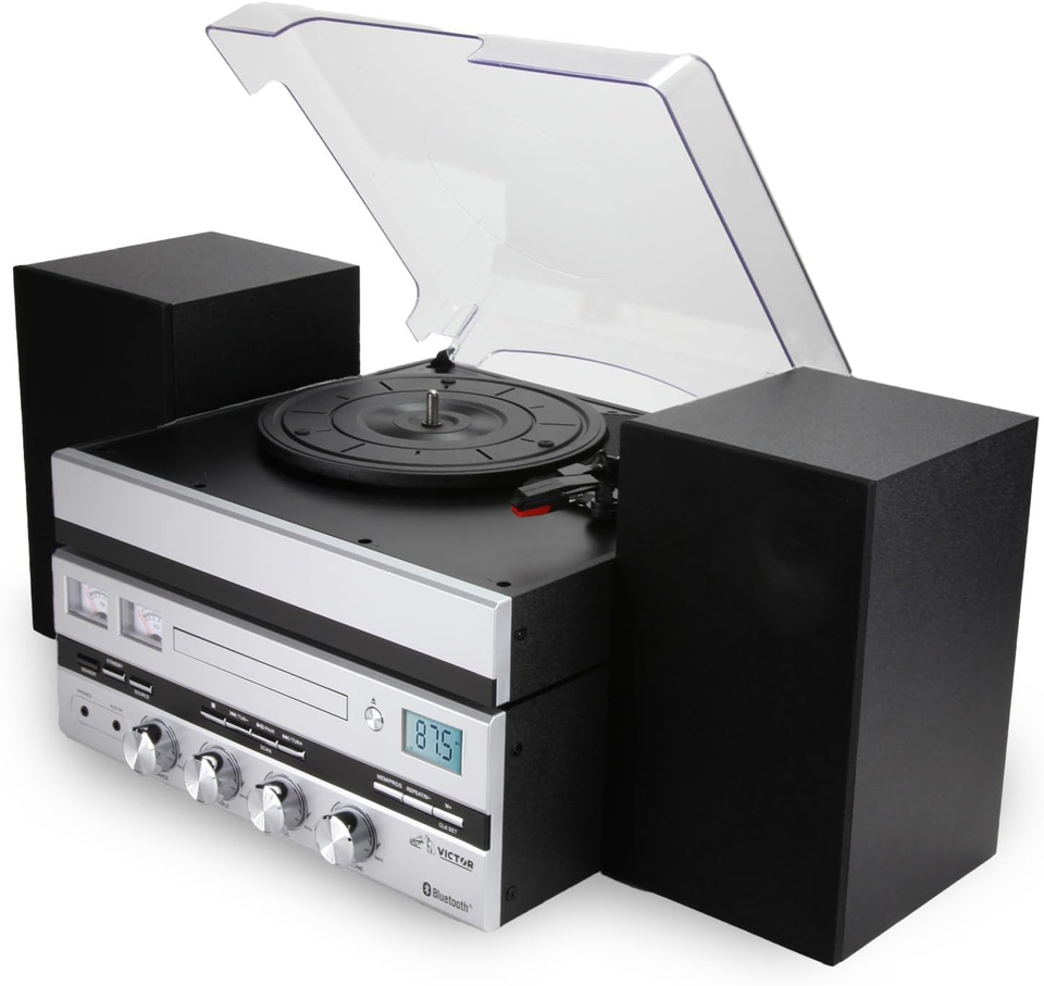 VDTS-5400 Geneva 5-In-1 Music Center with Bluetooth, CD Player, FM ...