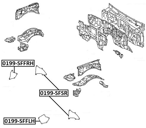Shield Seal Fender Apron Left Fits Toyota 53736-35150, 53736-35151 | eBay